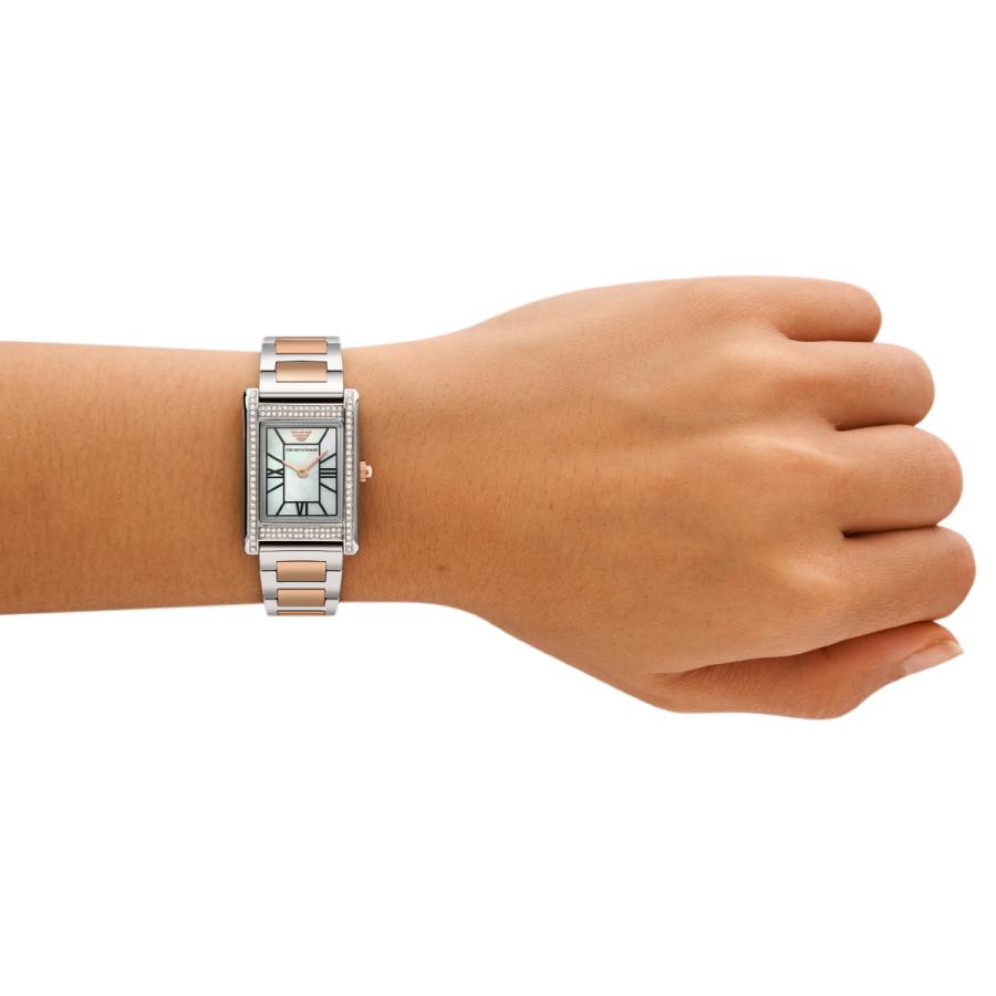 倍々+10倍！最大ポイント31倍！本日限定！エンポリオアルマーニ EMPORIO ARMANI 腕時計 レディース 二針 ツートーン ...