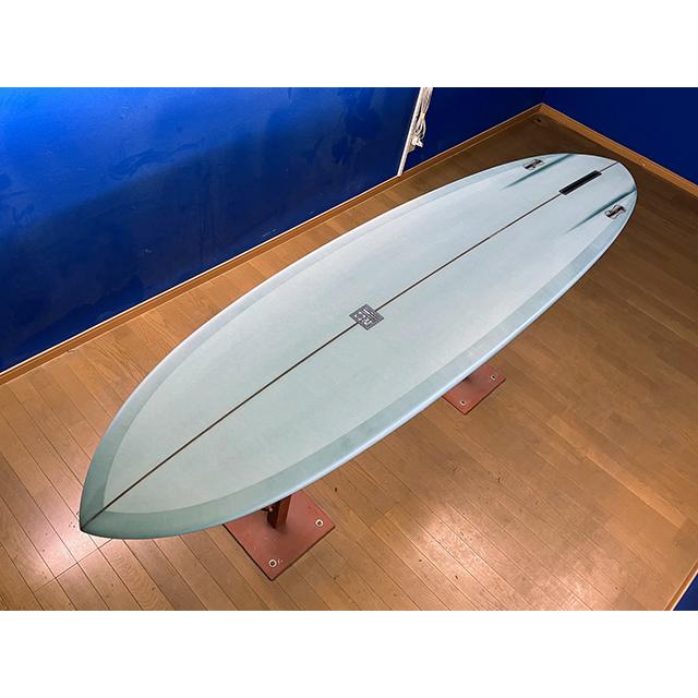 【新品 PU 】LOG JAM SURFBOARDS 7'4" TWIN-PIN BOX 2CHANNEL L-Gray ※西濃運輸営業所留め ...