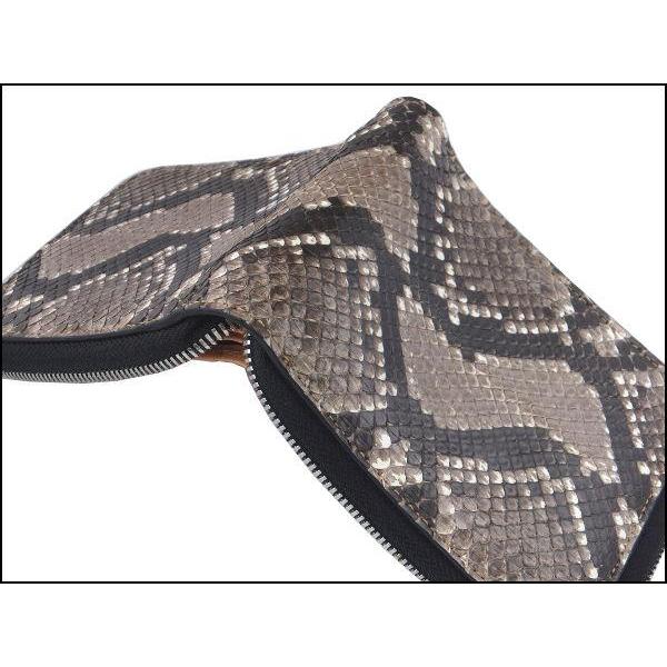 財布 父の日 GODANE ゴダン ダイヤモンドパイソン ラウンドファスナー 二つ折り ファスナー 栃木レザー使用 薄い ナチュラル spcw8002t : GRANS - 通販 ...