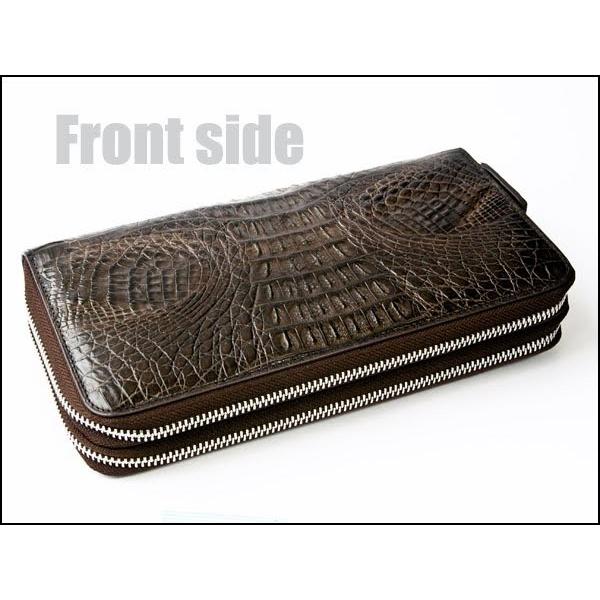 ゴダン 財布 GODANE カイマン クロコダイル ミニクラッチバッグ ダブル