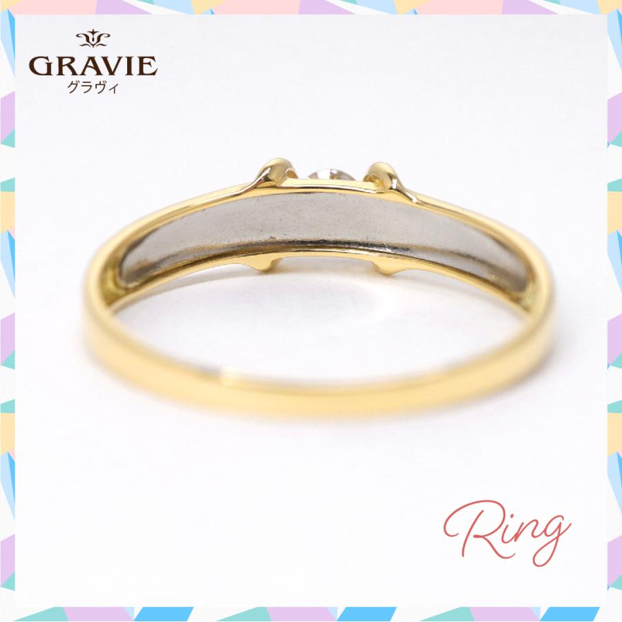 リング ダイヤモンド 0.1ct PT プラチナ K18 YG イエローゴールド 記念日 レディース プレゼント 母の日 : 神戸発のジュエリーショップGRAVIE - 通販 - Yahoo ...