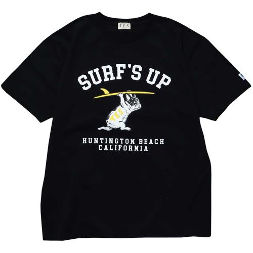 The Endless Summer TES/テス SURF'S UP COLLEGE TEE BLACK Tシャツ Tシャツ : グレイ ...