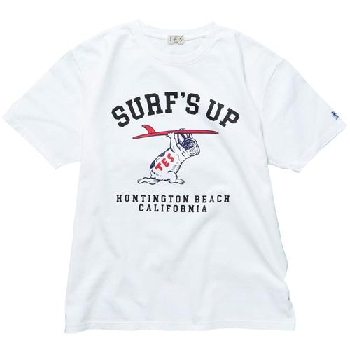 The Endless Summer（エンドレスサマー） TES/テス SURF'S UP COLLEGE TEE WHITE Tシャツ T ...