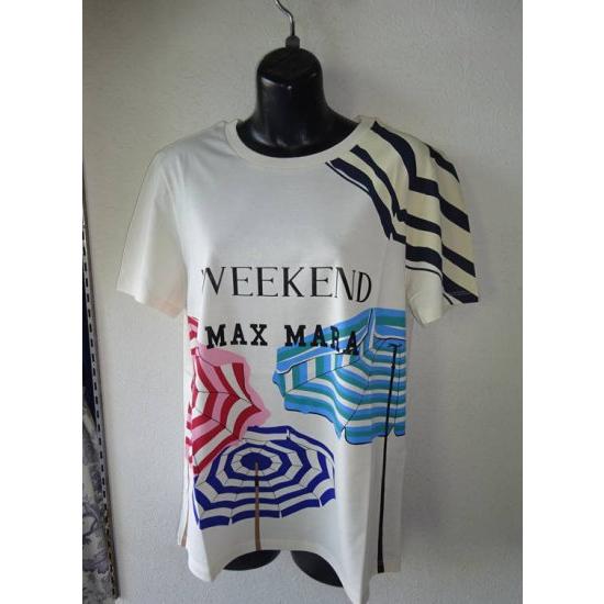 MAXMARA WEEKEND LINE MURANO-04 ロゴ&パラソルプリント 半袖カットソー ベージュ MaxMara : ガレリアグレ - 通販 - Yahoo!ショッピング