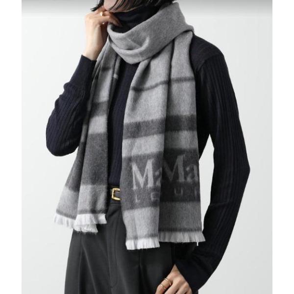 Max Mara COLIBRI-02 ロゴ入りストール ライトグレー MaxMara LEISURE : ガレリアグレ - 通販 - Yahoo!ショッピング