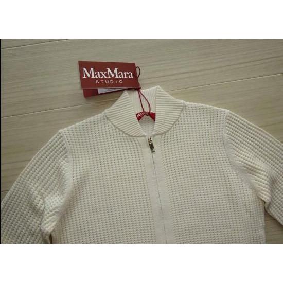 Max Mara Studio COBALTO メッシュデザイン ジップカーディガン 白 MaxMara STUDIO : ガレリアグレ - 通販 - Yahoo!ショッピング