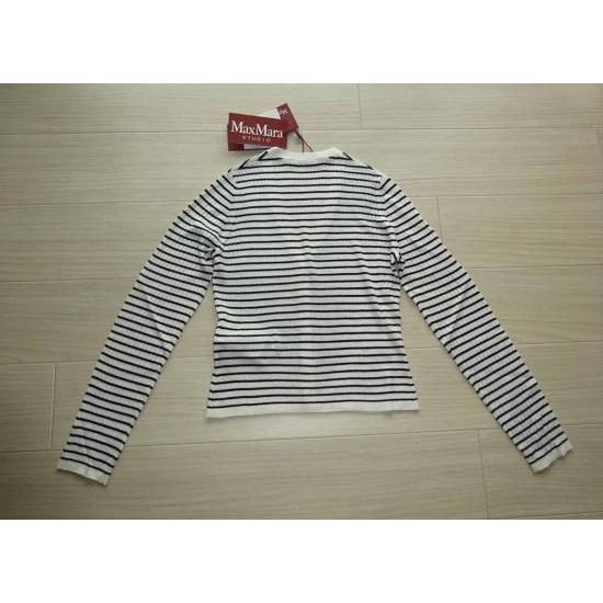 Max Mara Studio TRIESTE シルクウール Vネック ボーダーカーディガン MaxMara STUDIO : ガレリアグレ - 通販 - Yahoo!ショッピング