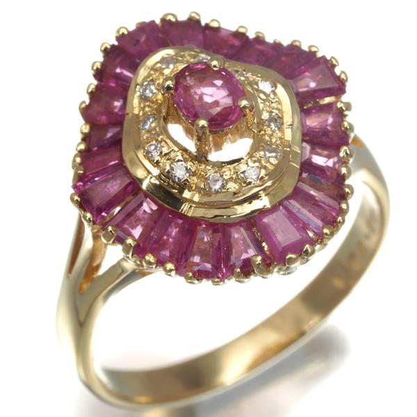ルビー 1.75ct ダイヤ ダイヤモンド 0.06ct クラシック リング K18YG 指輪 GENJ : 158168 : グリーバー - 通販 - Yahoo!ショッピング