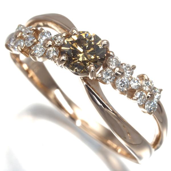 ブラウン&クリア ダイヤ ダイヤモンド 0.34ct/0.21ct リング K18PG 指輪 GENJ : 159554 : グリーバー - 通販 - Yahoo!ショッピング