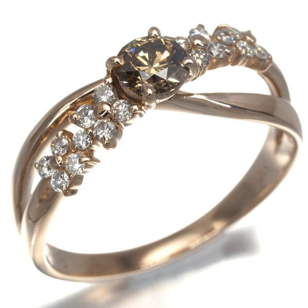 ブラウン&クリア ダイヤ ダイヤモンド 0.34ct/0.21ct リング K18PG 指輪 GENJ : 159554 : グリーバー - 通販 - Yahoo!ショッピング