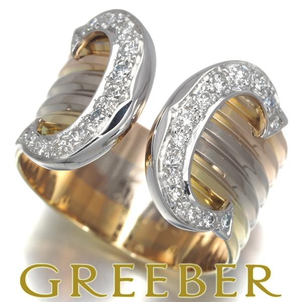 カルティエ リング ダイヤ ダイヤモンド 2C ドゥーブルC C2 スリーカラー LM 53号 K18YG/WG/PG 指輪 BLJ ...