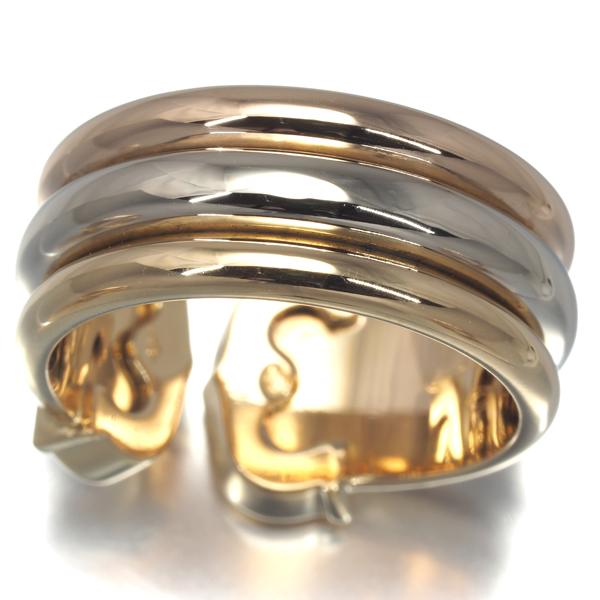 カルティエ リング 2C ドゥーブルC C2 スリーカラー LM 54号 K18YG/WG/PG 指輪 BLJ : 161372 : グリー ...