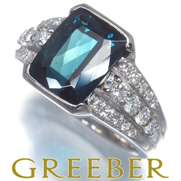 三越 リング インディゴライトトルマリン 4.21ct ダイヤ ダイヤモンド 0.51ct 11.5号 Pt900 ソ 指輪 BLJ/GENJ : グリーバー - 通販 - Yahoo!ショッピング