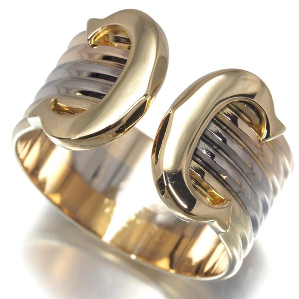 Cartier カルティエ リング 2C ドゥーブルC C2 スリーカラー LM 58号 K18YG/WG/PG 指輪 BLJ : グリーバー ...