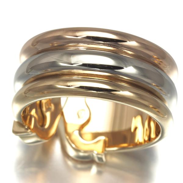 Cartier カルティエ リング 2C ドゥーブルC C2 スリーカラー LM 49号 K18YG/WG/PG 指輪 BLJ : グリーバー ...