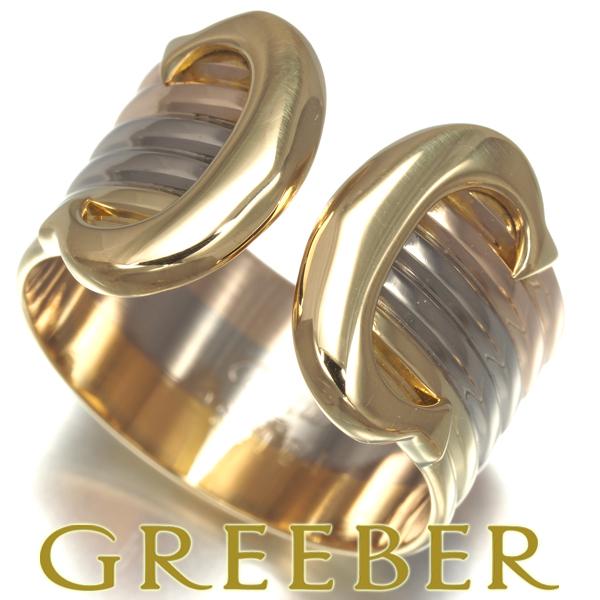 Cartier カルティエ リング 2C ドゥーブルC C2 スリーカラー LM 53号 K18YG/WG/PG 指輪 BLJ : グリーバー ...