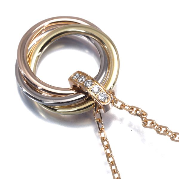 Cartier カルティエ ネックレス ダイヤ ダイヤモンド トリニティ スリーカラー K18YG/WG/PG 保証書BLJ : グリーバー - 通販 - Yahoo!ショッピング