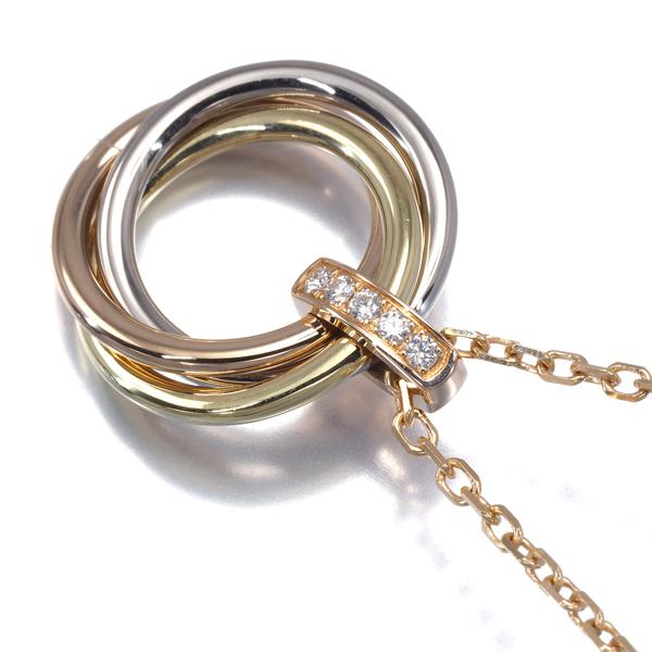 Cartier カルティエ ネックレス ダイヤ ダイヤモンド トリニティ スリーカラー K18YG/WG/PG BLJ : グリーバー - 通販 - Yahoo!ショッピング