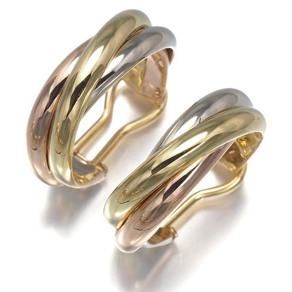 Cartier カルティエ トリニティイヤリングスリーカラー フープ K18YG/WG/PG BLJ : グリーバー - 通販 - Yahoo!ショッピング