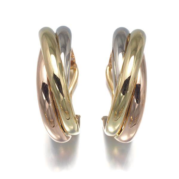 Cartier カルティエ トリニティイヤリングスリーカラー フープ K18YG/WG/PG BLJ : グリーバー - 通販 - Yahoo!ショッピング