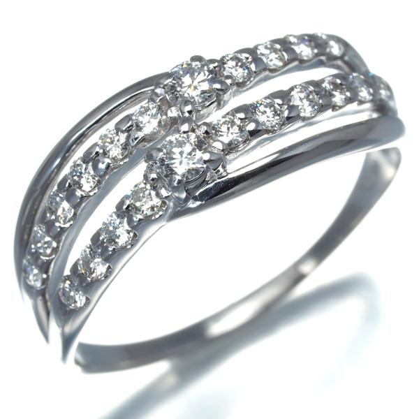 ダイヤ ダイヤモンド 0.46ct リング K18WG 指輪 GENJ : グリーバー - 通販 - Yahoo!ショッピング