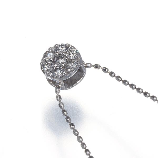 ダイヤ ダイヤモンド 0.20ct パヴェ フラワー ネックレス K18WG GENJ : グリーバー - 通販 - Yahoo!ショッピング