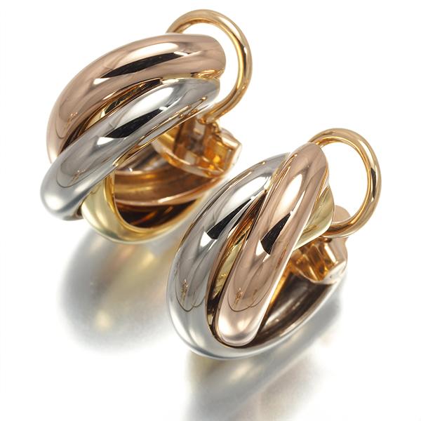 Cartier カルティエ トリニティイヤリングスリーカラー フープ K18YG/WG/PG BLJ : グリーバー - 通販 - Yahoo!ショッピング