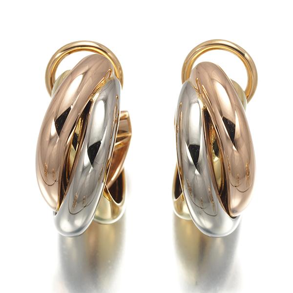 Cartier カルティエ トリニティイヤリングスリーカラー フープ K18YG/WG/PG BLJ : グリーバー - 通販 - Yahoo!ショッピング