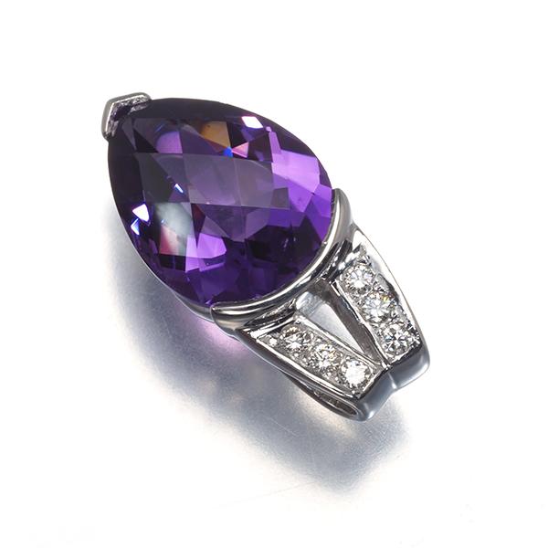 TASAKI タサキ ペンダントトップ アメジスト ダイヤ ダイヤモンド 0.06ct K18WG BLJ : グリーバー - 通販 - Yahoo!ショッピング