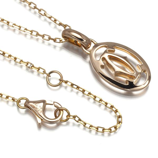 Cartier カルティエ ネックレス ダイヤ ダイヤモンド 2C ロゴドゥーブルC C2 K18PG BLJ 大幅値下げ品 : グリーバー ...