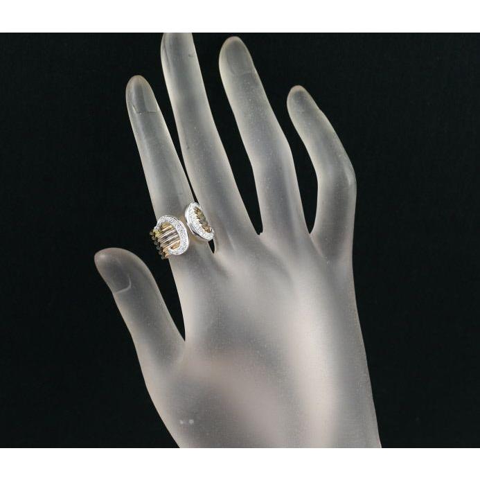 Cartier カルティエ リング ダイヤ ダイヤモンド 2C ドゥーブルC C2 スリーカラー LM 56号 K18YG/WG/PG 指輪 ...