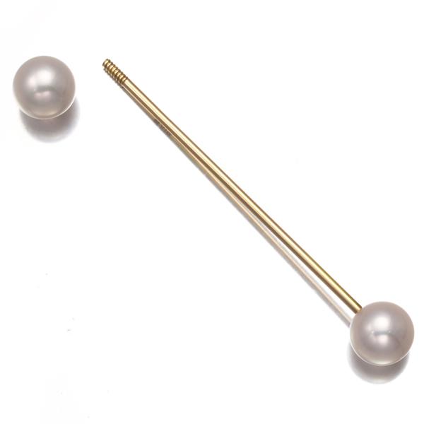 MIKIMOTO ミキモト カラーピン パール 真珠 7.2mm K18YG BLJ : グリーバー - 通販 - Yahoo!ショッピング