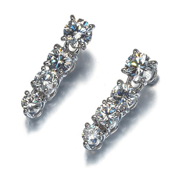 MIKIMOTO ミキモト ピアス ダイヤ ダイヤモンド 0.35ct/0.35ct 揺れる K18WG BLJ : グリーバー - 通販 - Yahoo!ショッピング