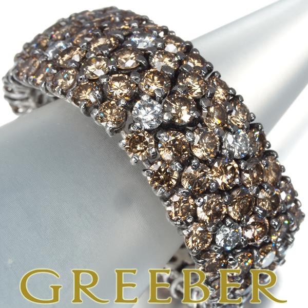 ブラウン＆クリア ダイヤ ダイヤモンド 6.20ct パヴェ リング K18WG 指輪 GENJ : グリーバー - 通販 - Yahoo!ショッピング