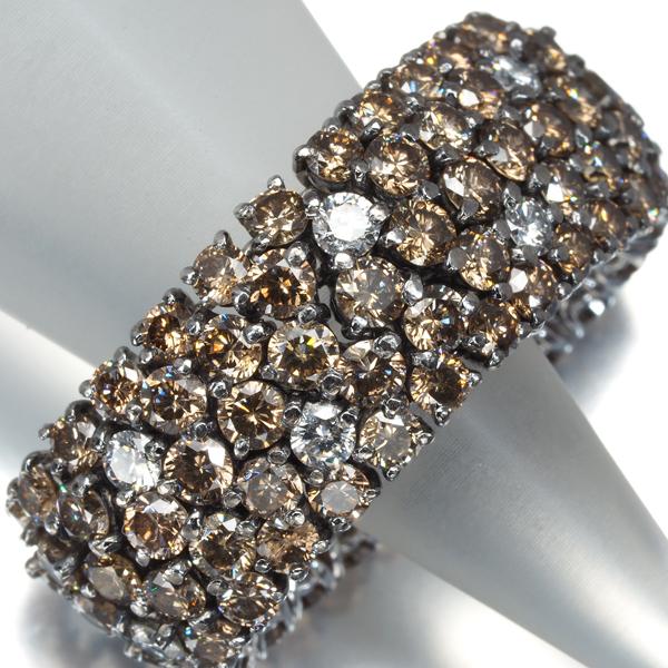 ブラウン＆クリア ダイヤ ダイヤモンド 6.20ct パヴェ リング K18WG 指輪 GENJ : グリーバー - 通販 - Yahoo!ショッピング