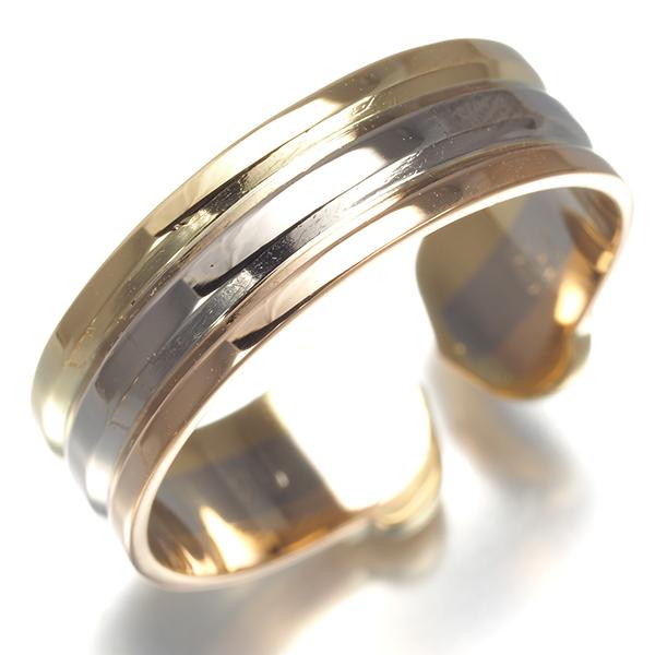 Cartier カルティエ リング 2C ドゥーブルC C2 スリーカラー SM 56号 K18YG/WG/PG 指輪 BLJ : グリーバー ...