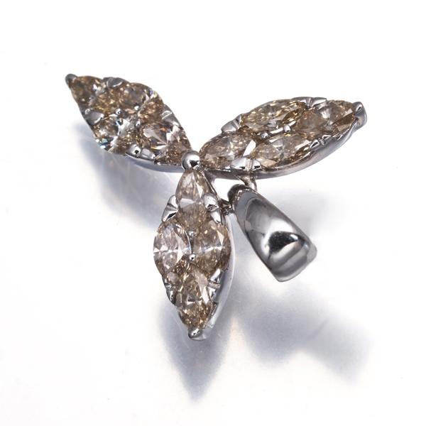 ブラウンダイヤ ダイヤモンド 1.20ct マーキスカット ペンダントトップ K18WG GENJ : グリーバー - 通販 - Yahoo!ショッピング