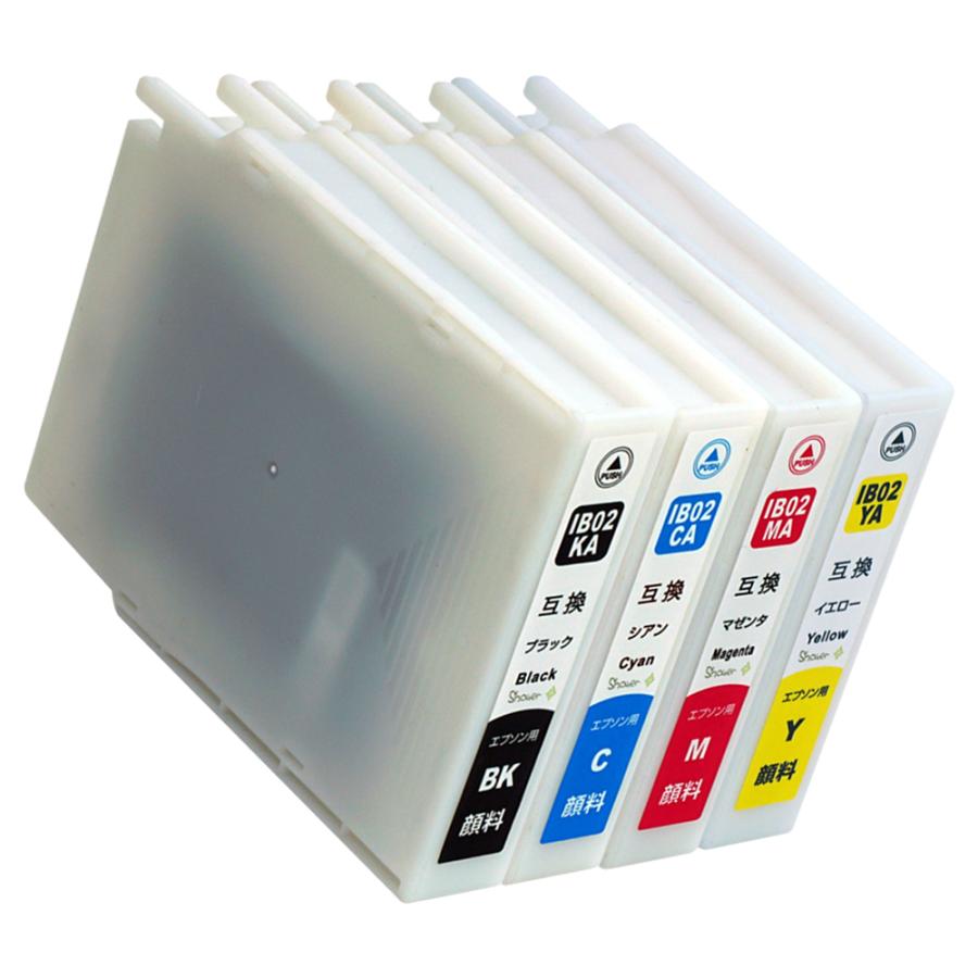 エプソン IB02 (KA/CA/MA/YA) 4色 全色顔料 エプソン用 互換 インクカートリッジ IB02KA IB02CA IB02MA IB02YA PX-M7110F PX ...