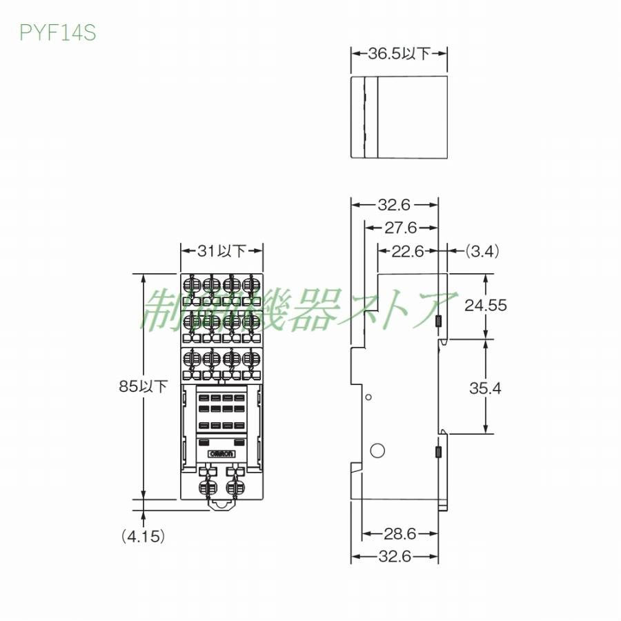 オムロン PYF14S MY-4リレー用 表面接続ソケット DINレール取付 請求書/領収書可能 : 制御機器ストア - 通販 - Yahoo ...