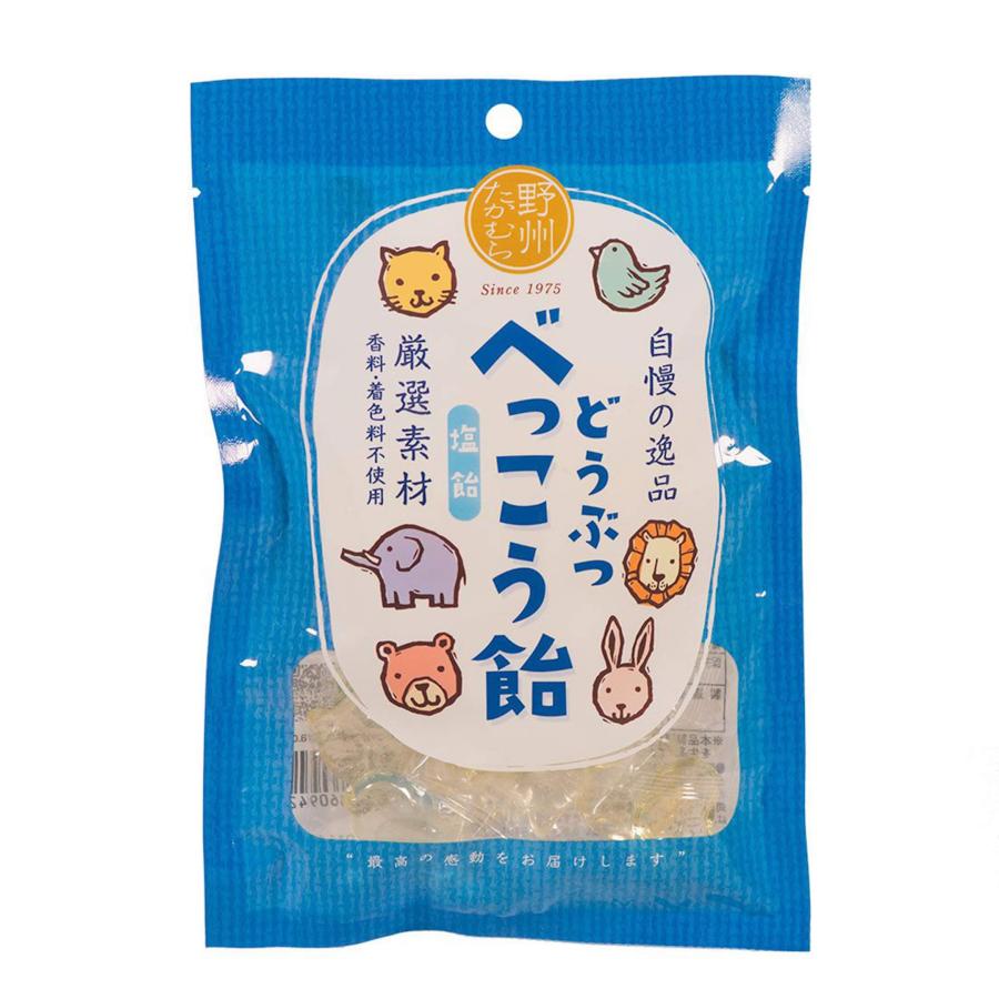 野州たかむら どうぶつべっこう飴 塩 65g×6個 : 20250116054848-01624 : グリーンエージ - 通販 - Yahoo!ショッピング