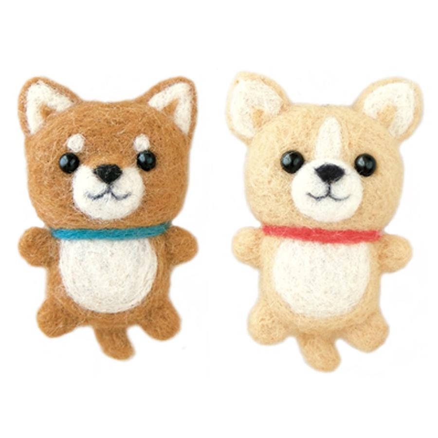 ハマナカ フェルト羊毛キット ふわふわ羊毛でつくる、フェルト犬 柴犬&チワワのストラップ H441-420 Designed by 須佐沙知 : グリーンエージ - 通販 - Yahoo!ショッピング