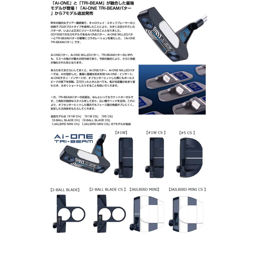 オデッセイ Ai-ONE TRI-BEAM 2ボール BLADE CS パター STROKE LAB 90 スチールシャフト ...