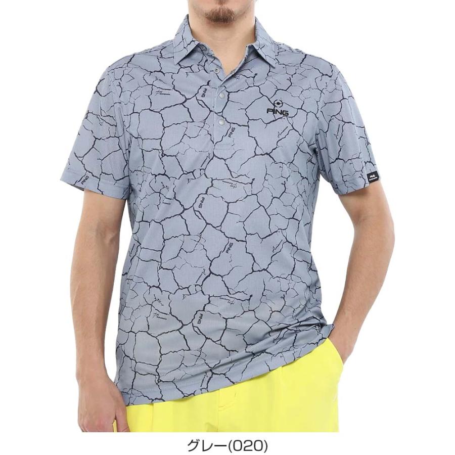 PING ピン パフォーマンスライン 総柄プリント 半袖 ポロシャツ ゴルフウェア メンズ 2025年春夏モデル S-3L 621 ...