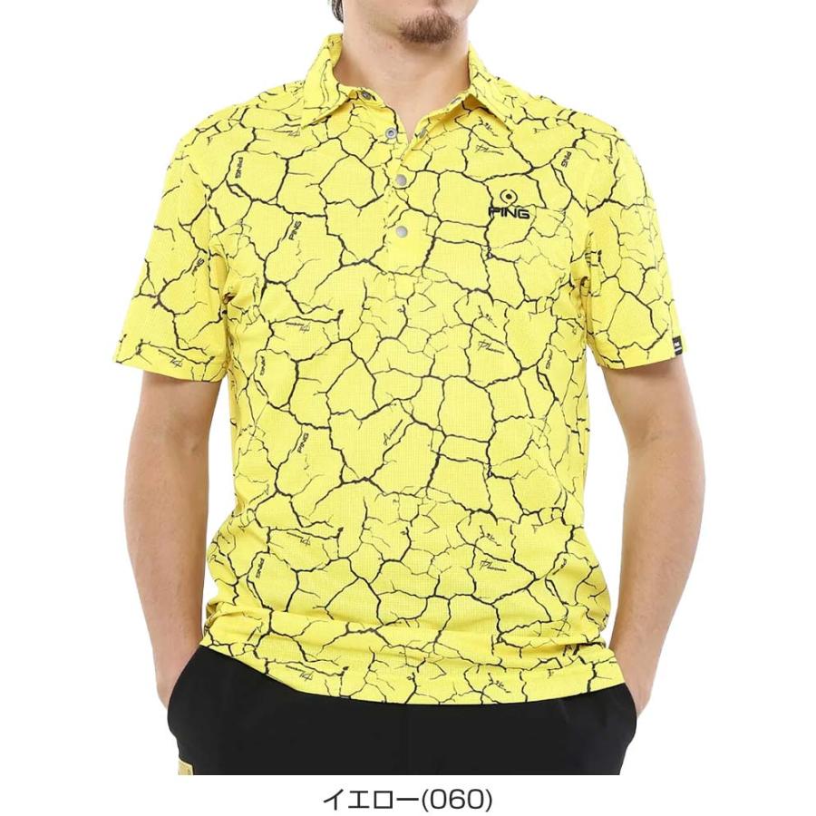 PING ピン パフォーマンスライン 総柄プリント 半袖 ポロシャツ ゴルフウェア メンズ 2025年春夏モデル S-3L 621 ...