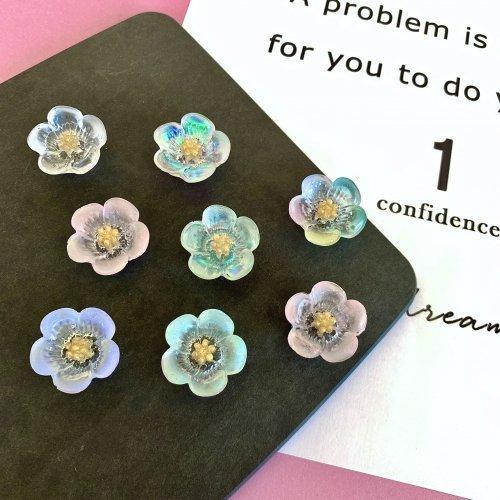 シリコン型・モールド シリコンモールド レジン型 粘土型 6個 フラワー 花 カボション 立体 3D 貼り付け UVレジン LEDレジン 手芸 ...