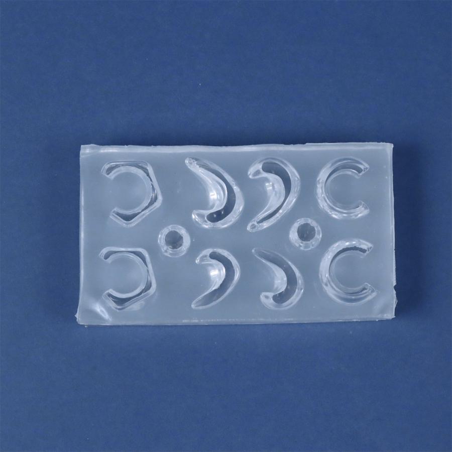 隠れ工房GreenOcean シリコン型・モールド J型 C型 雫型 シリコンモールド ピアス レジン セット ペア ドロップ イヤリング アクセサリー UVレジン 立体 3d ...