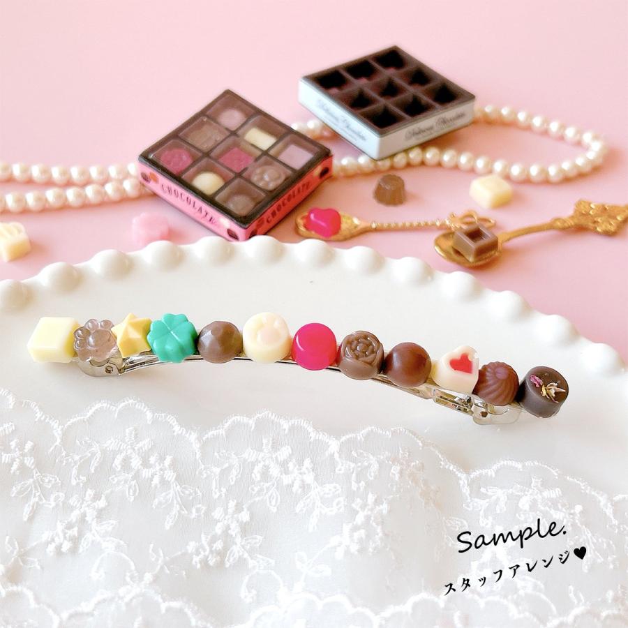 シリコン型・モールド バレンタイン ミニチュア チョコレート＆BOXが作れるレジンキット(ラベル紙付) シリコンモールド UVレジン 手芸 GreenOceanオリジナル♪ :26218-G ...