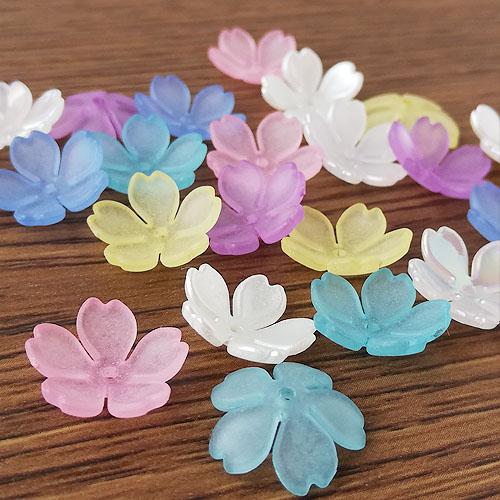 貼り付け 縫い付け パーツ すりガラス風 サクラ 全7色 20個 2301 ym1-2314 :ym1-2314:GreenRoseネットショップYumi - 通販 - Yahoo!ショッピング