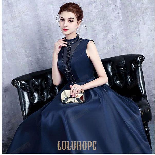 ロングドレス ピアノ発表会 成人式 演奏会用ドレス レディース 袖なし