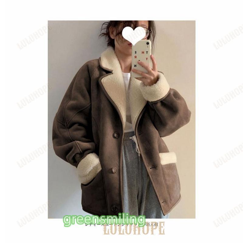 ムートンジャケット レディース スエード ジャケット 裏起毛 冬 防風